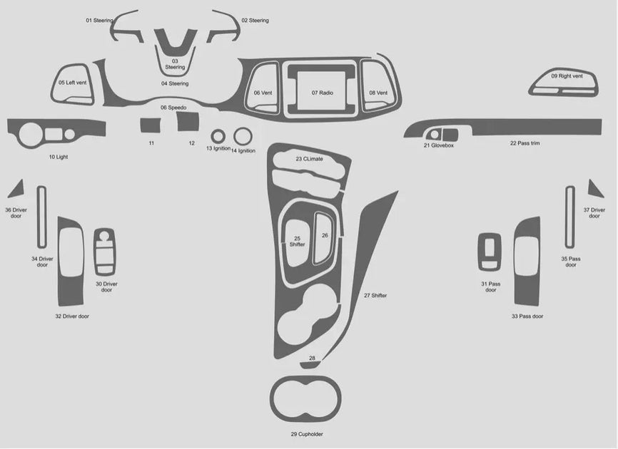 2015-2020 Challenger Carbon Fiber Overlay Kit - S550Euros